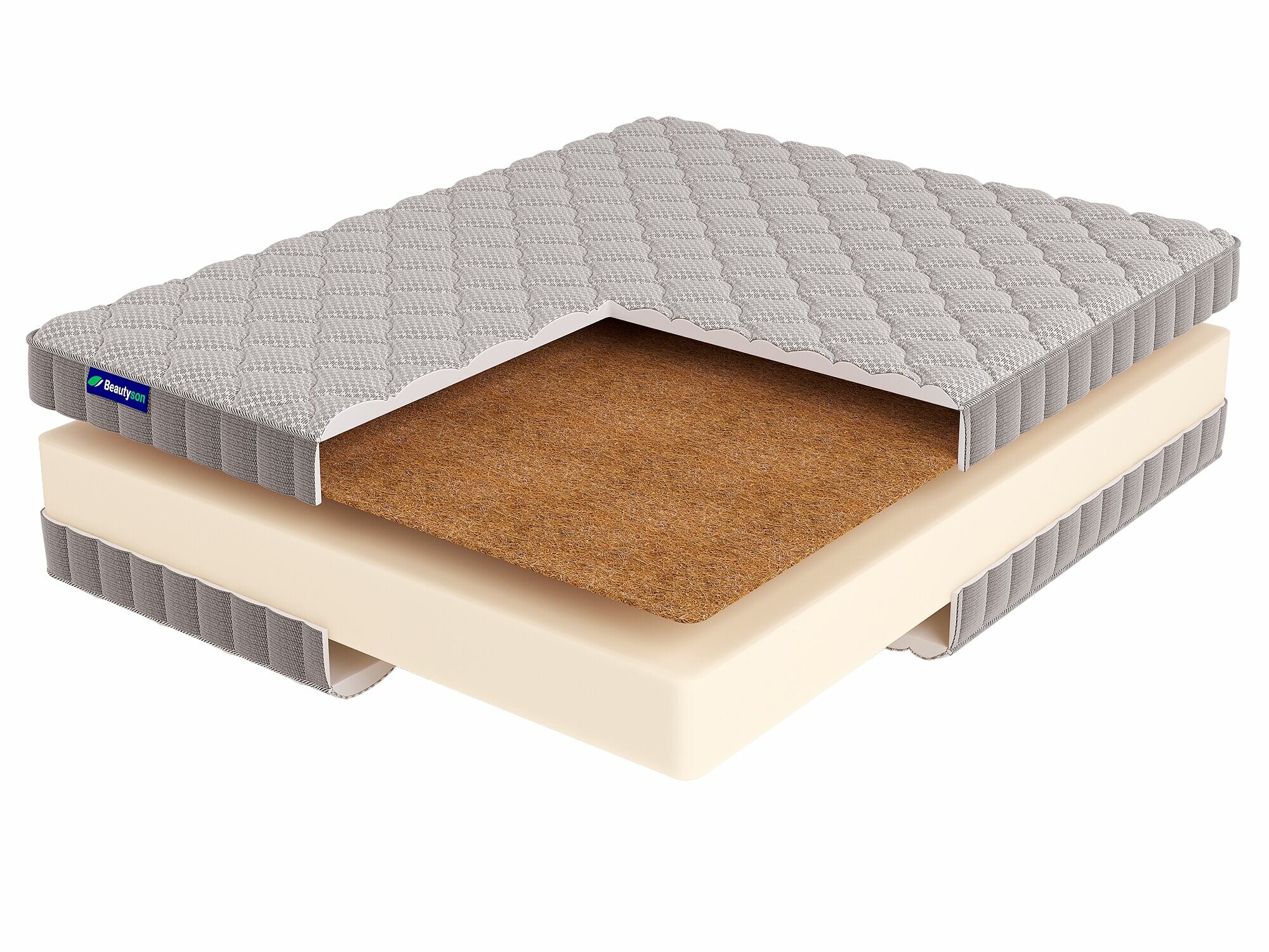 Матрас Beautyson Roll Foam 18 Cocos 120х200 анатомический средней жесткости кокосовый Беспружинный высота 19 см
