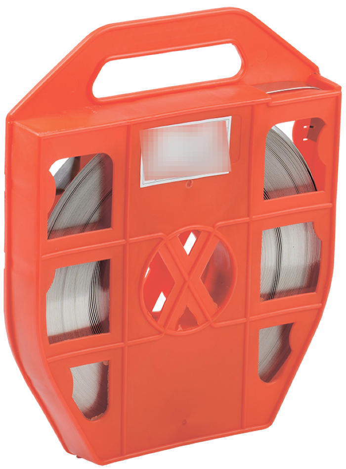 Бандажная лента IEK / ИЭК ECOLINE ЛМ-50, в пластиковой кассете, из нержавеющей стали, 20×0.7мм, длина 50м / крепеж