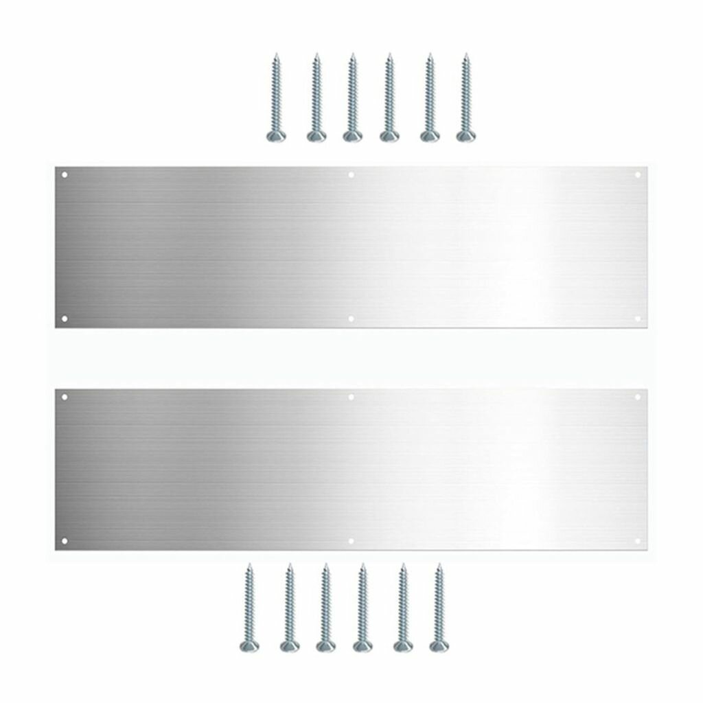 2 шт. дверные пластины для наружных дверей, предотвращающие царапины от домашних животных, прочная металлическая пластина с винтами, предотвращающая K