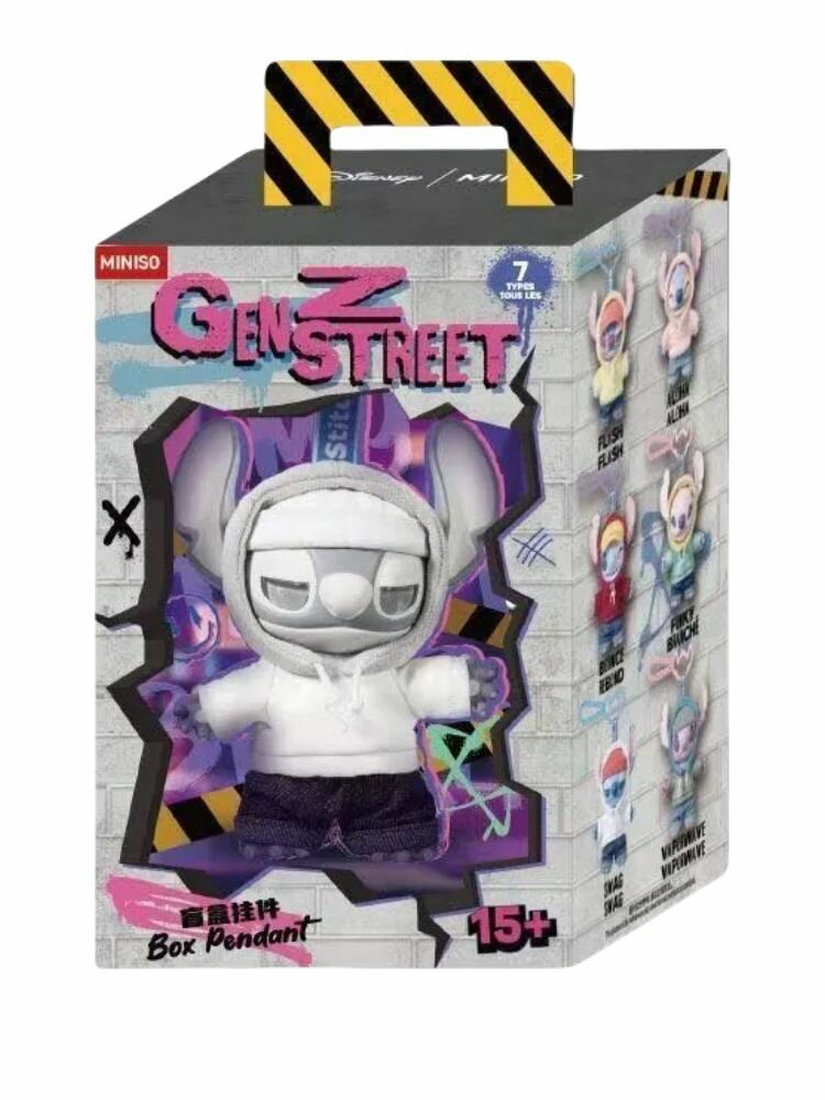 MINISO Disney Stitch Blind Box / GenZ Street Виниловая плюшевая игрушка-подвеска