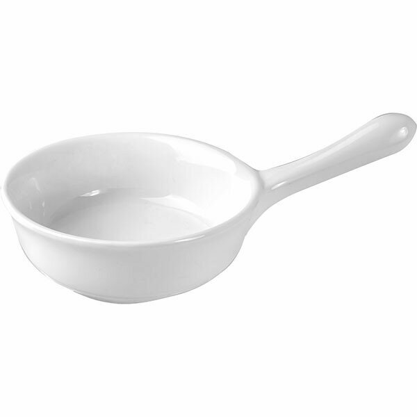 Соусник «Миниатюра», фарфор, 35мл, D=6, H=2, L=10см, белый (Kunstwerk)