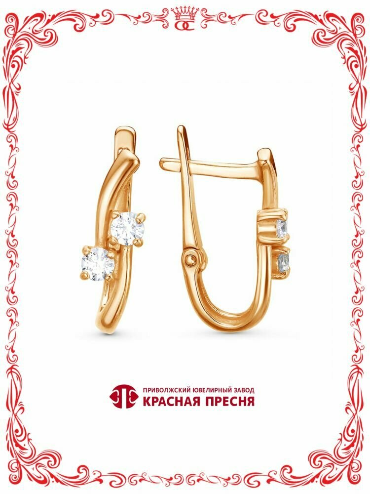 Серьги, фианит