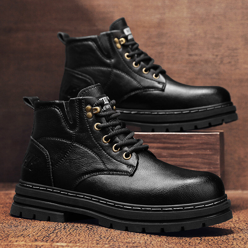 Полусапожки осень и зима новые для отдыха на открытом воздухе натуральная кожа толстая подошва пара стиль импортная торговля горячая распродажа износостойкие ботинки Martin