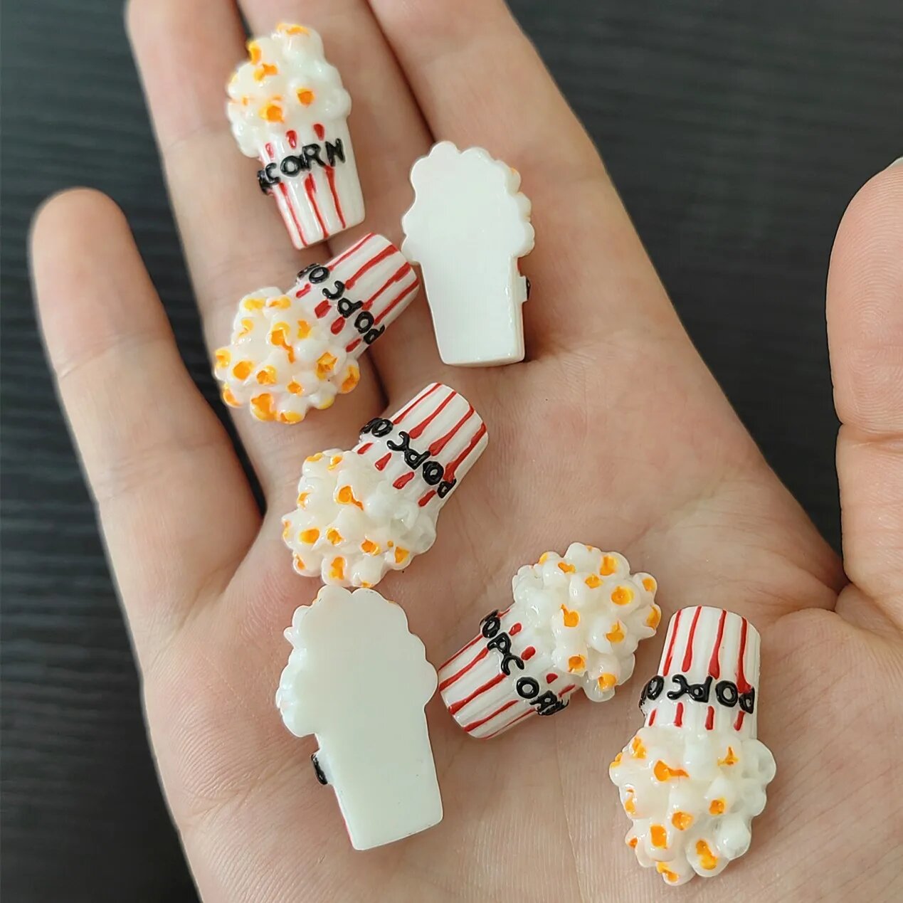 Миниатюрная еда из полимерной глины, 10 шт. Белый, 10pcs