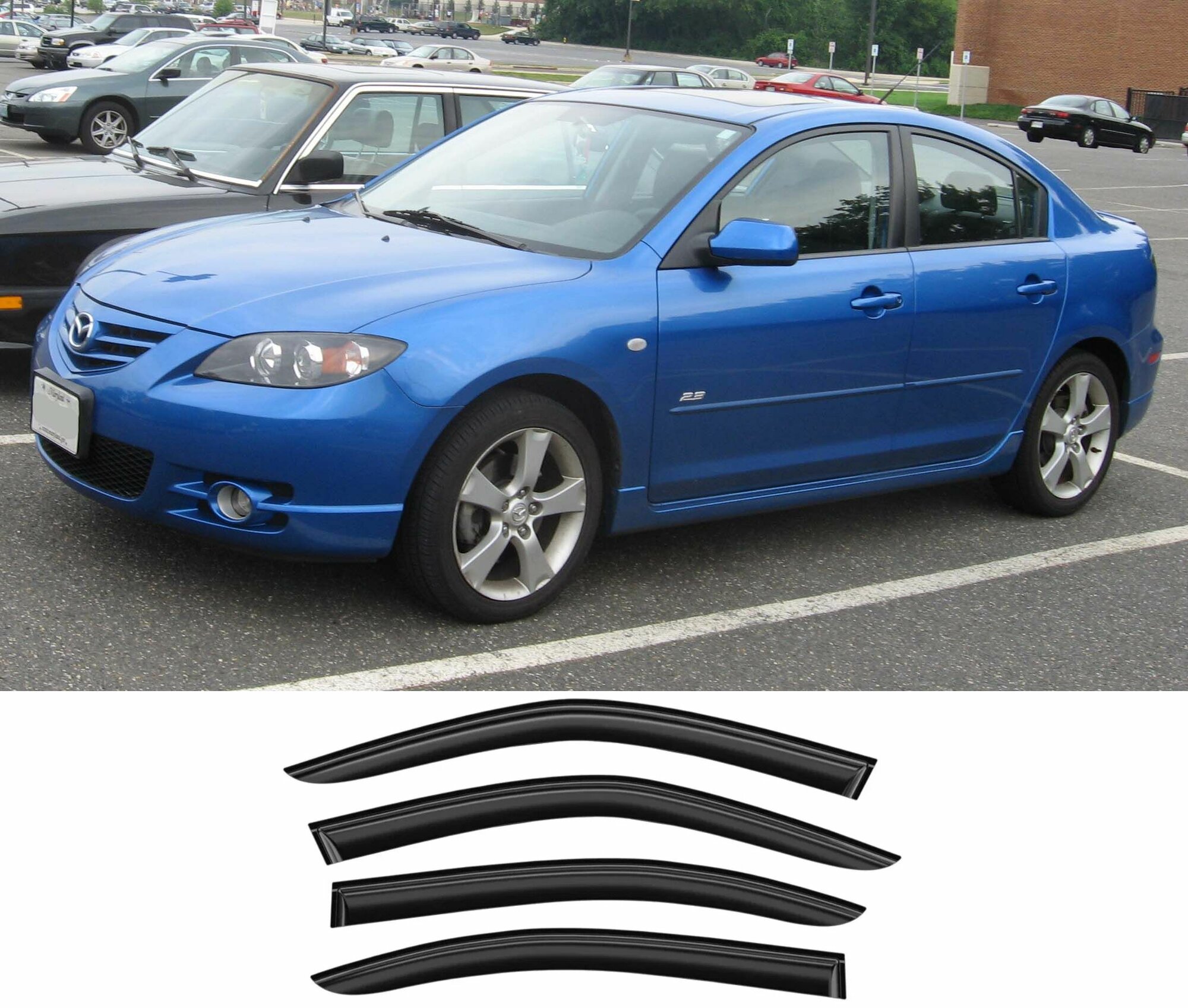 Дефлекторы боковых окон MAZDA Мазда-3 седан (2002-2009)