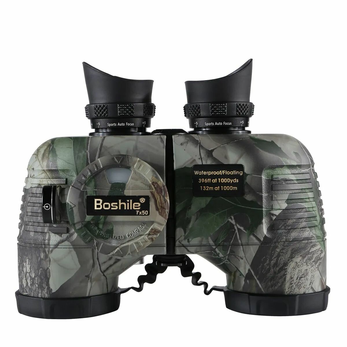 Морской бинокль 7X50 HD Дальномер Компас Азотный плавающий Водонепроницаемый Мощный для охоты на морских пехотинцев