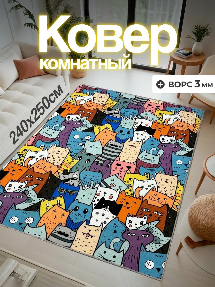Ковер комнатный 240х250 в гостиную 250х240 см.