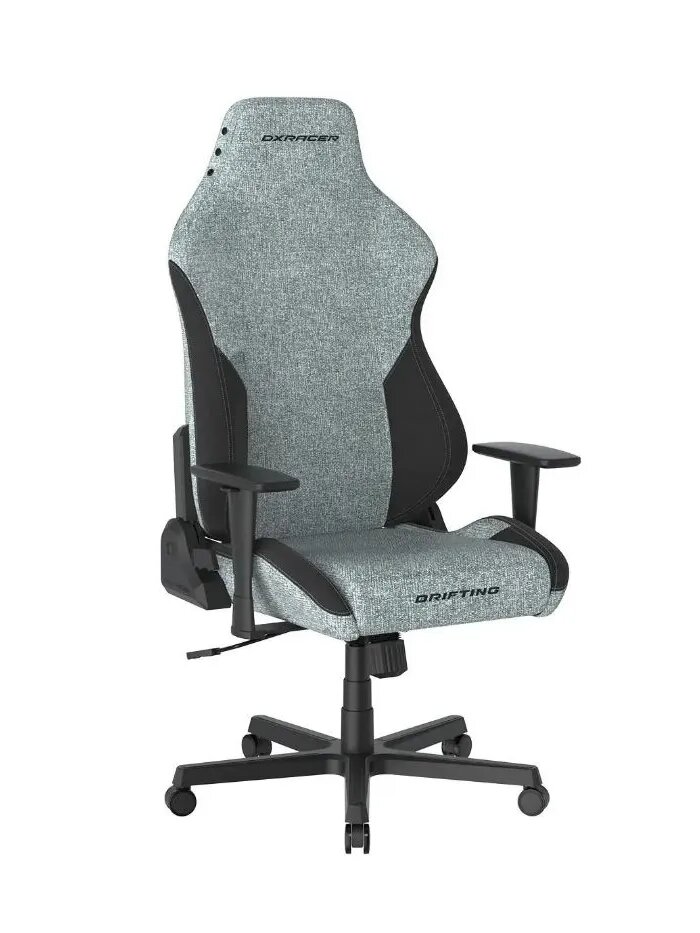 Кресло DxRacer "Drifting", игровое, до 125 кг, ткань, серо-чёрное