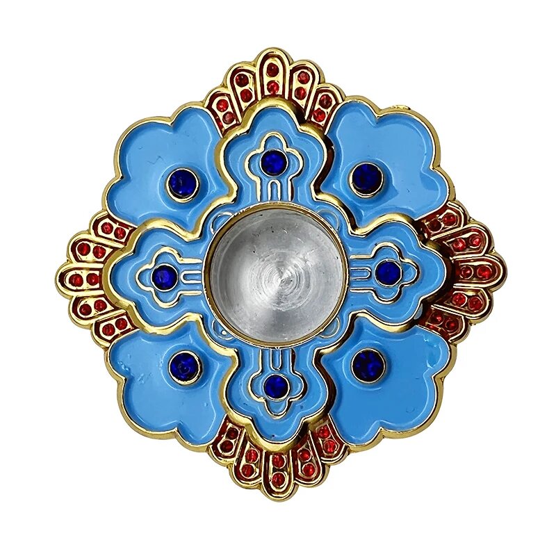 Православный крест из металла Синий, SkyBlue and Blue