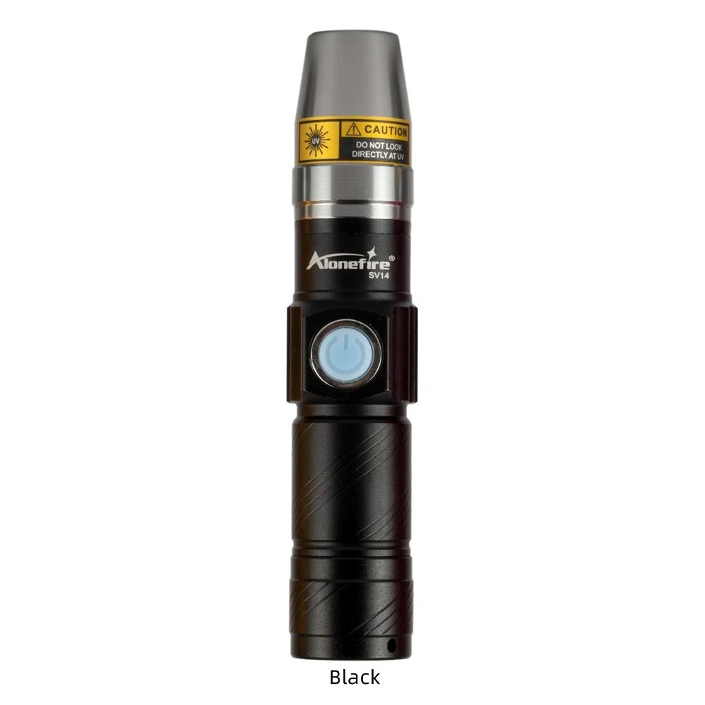 AloneFire SV14 УФ фонарик 365 нм черный Черный, SV14-Black