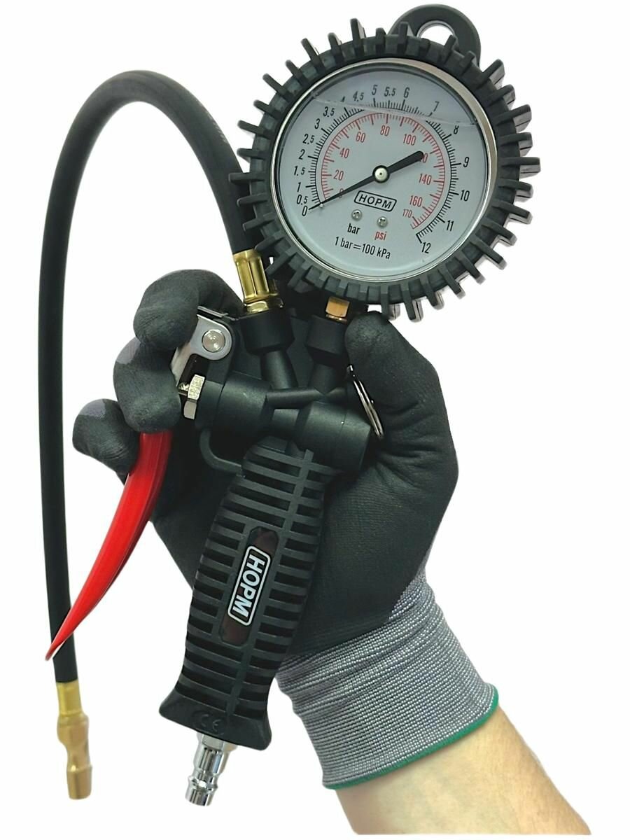 Пистолет для подкачки шин, Стрелочный, Виброустойчивый, норм, TCP-630