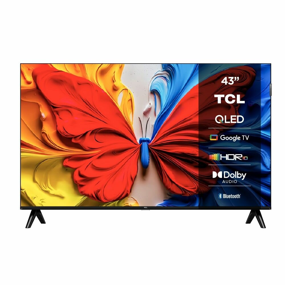 Телевизор TCL 43" 43S5K-UZ, QLED, Full HD 60 Гц, HDR, Smart TV
