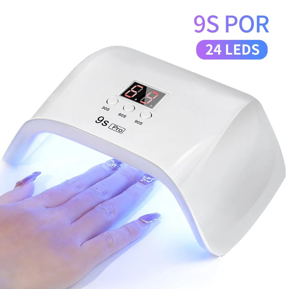 Белый UV LED 9S Pro 24 LED лампа для ногтей