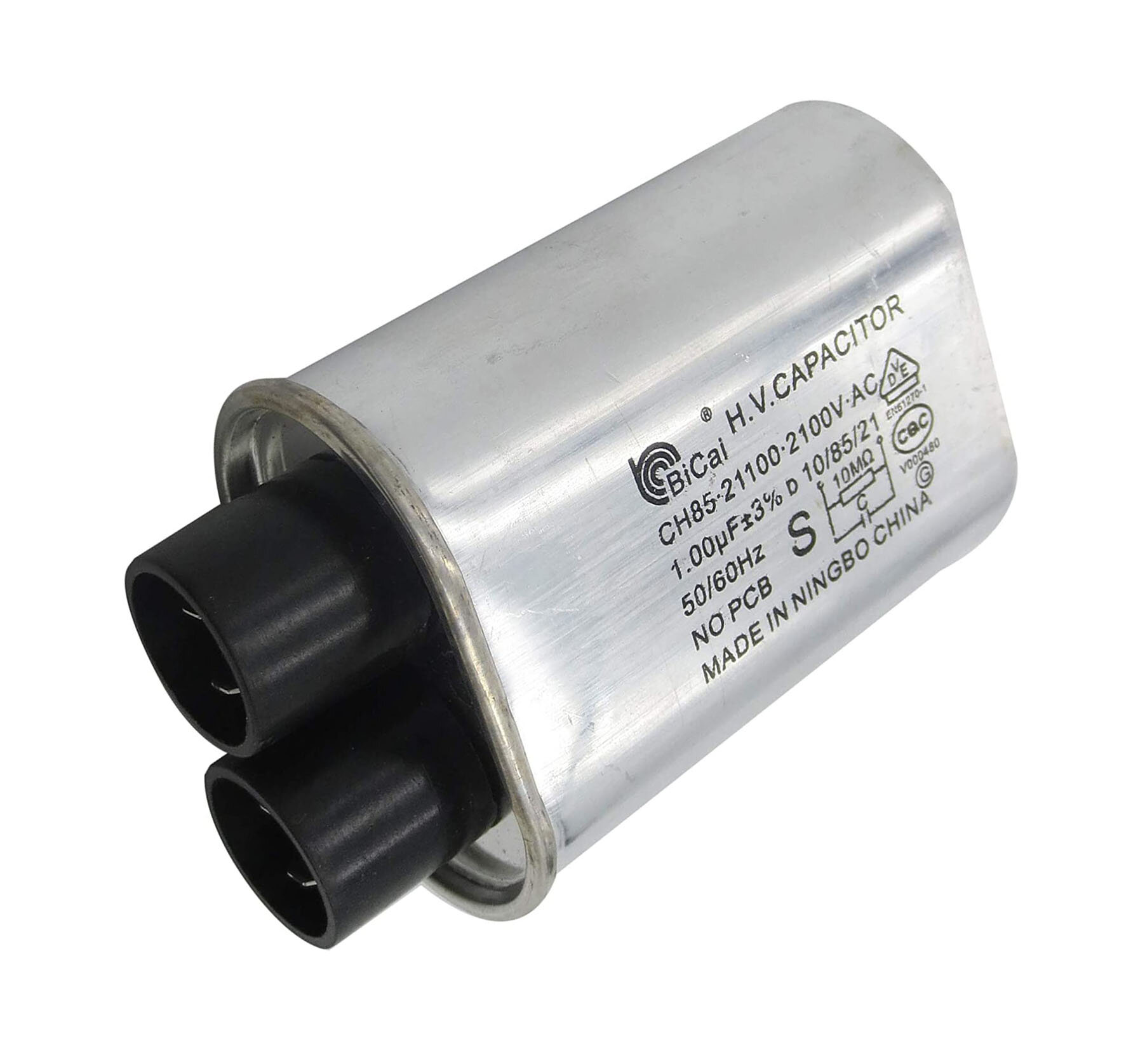 Конденсатор 1 мкФ для СВЧ Bosch, Neff, Siemens, Горенье, Midea 609105 (00609105, 17470000000689, 509931)