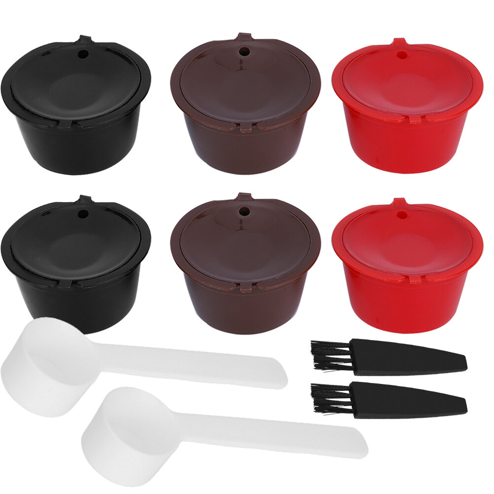 Портабелируемое запланированное капсул -капсула чашка с Spoon Brush Set Cafe Tools для Dolce Gusto