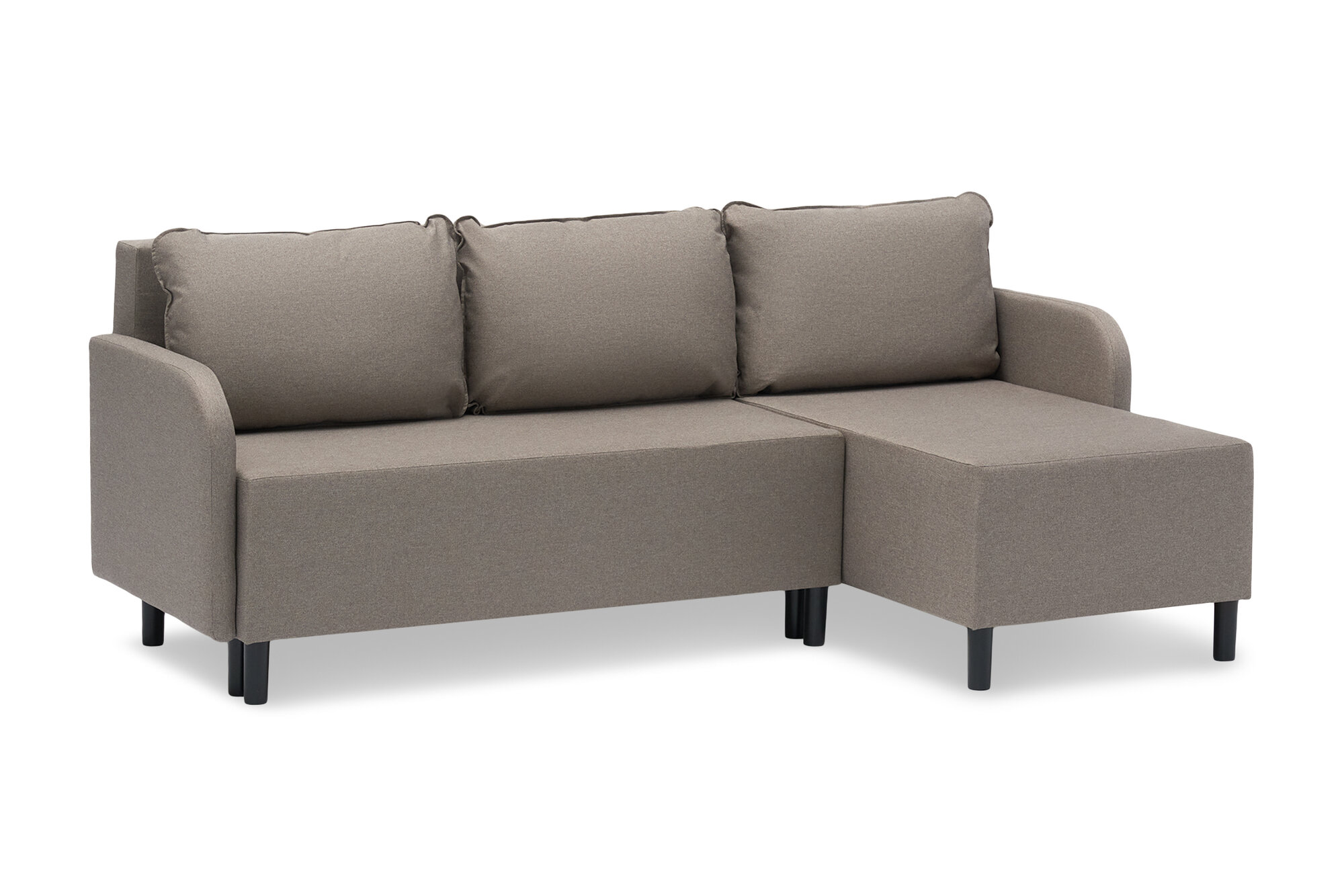 Диван раскладной угловой Нонтон Вельке, еврокнижка, рогожка бежевая, 212 см