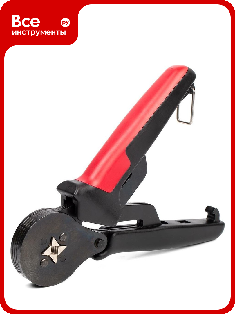 Пресс-клещи КВТ ПКВк-6м "Практик" для втулочных наконечников НШВИ, профессиональный инструмент, сечением 0.25-6 мм², вес