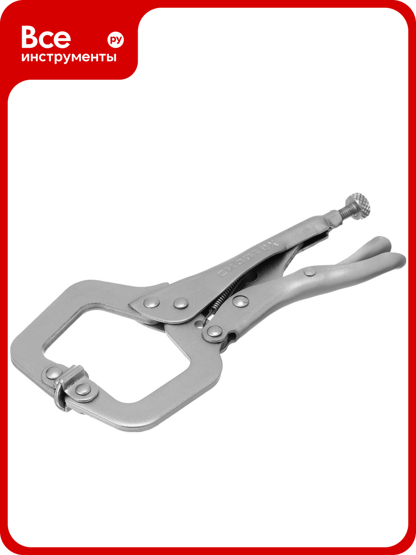 Ручной зажим, увеличенный захват, подвижные губки, 170 мм СИБРТЕХ 18425
