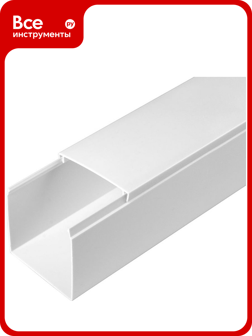 Кабель-канал Промрукав белый 2-й замок в п/э 2м PR.0325213 60x60