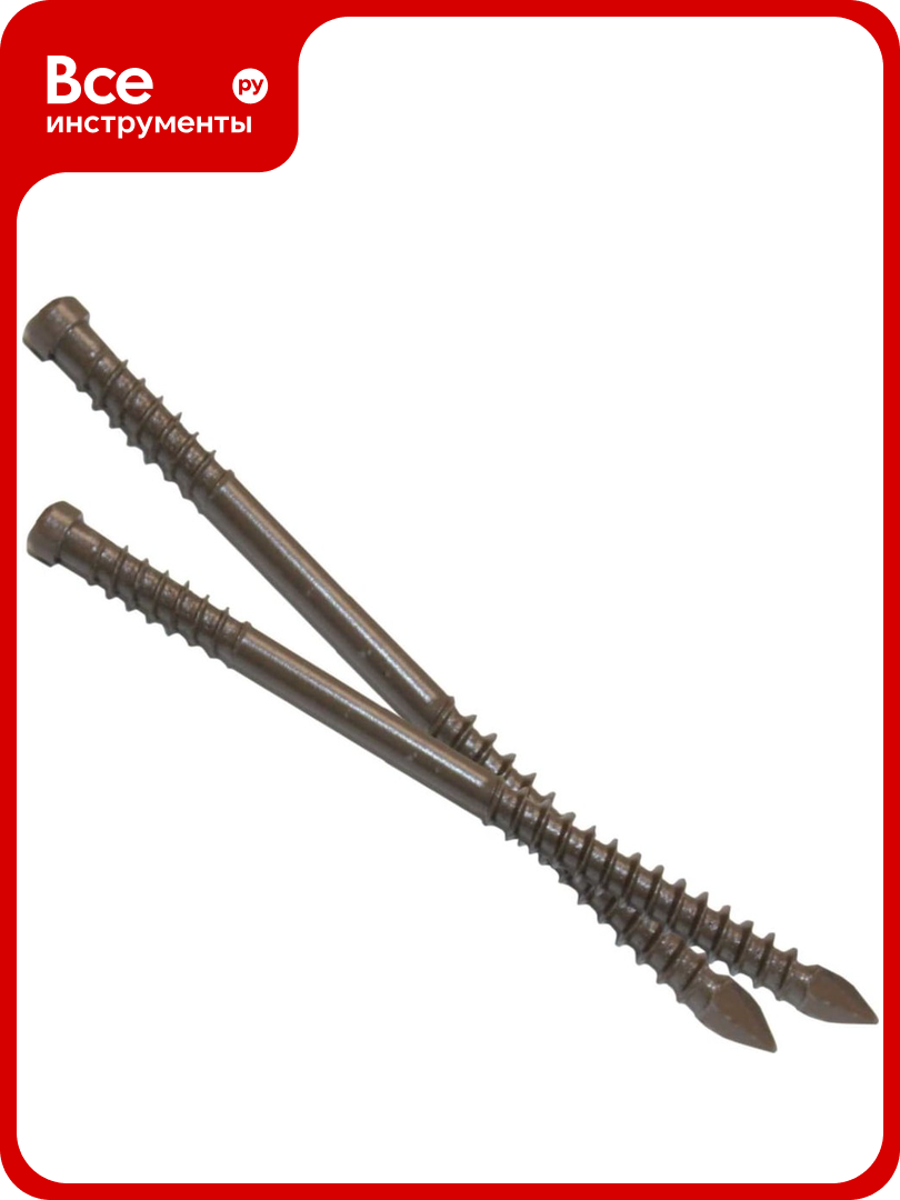 Саморез для террасной доски Гвозdeck потайной, 5,0х70 окрашенный, Torx 15, упаковка 400 шт. 20635070ECTXWG1, стали