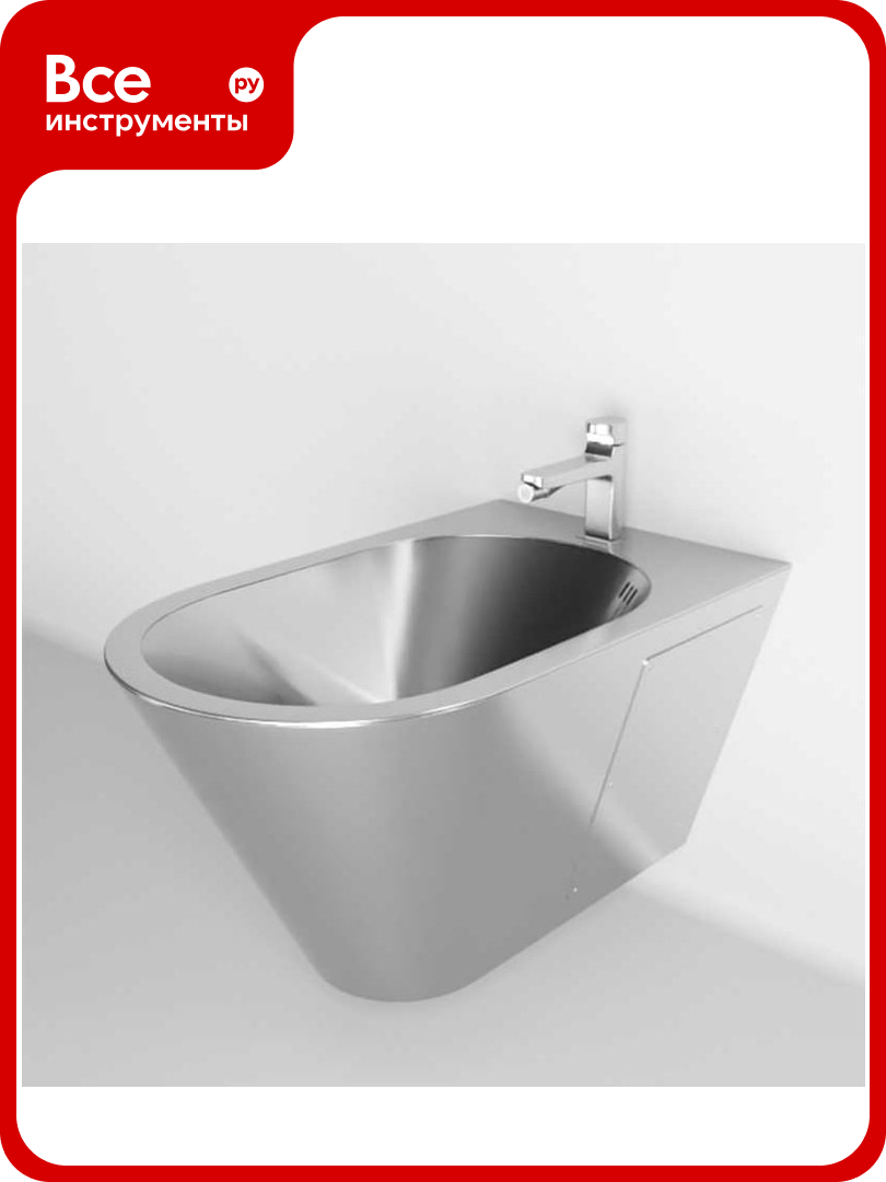 Биде подвесное (AISI 304) Доминант D-A1/07, нержавеющей стали может