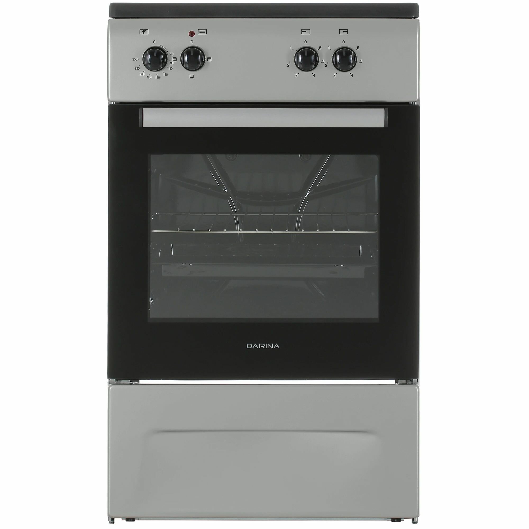 Электрическая плита DARINA 1F5606S, с индикатором остаточного тепла, серая