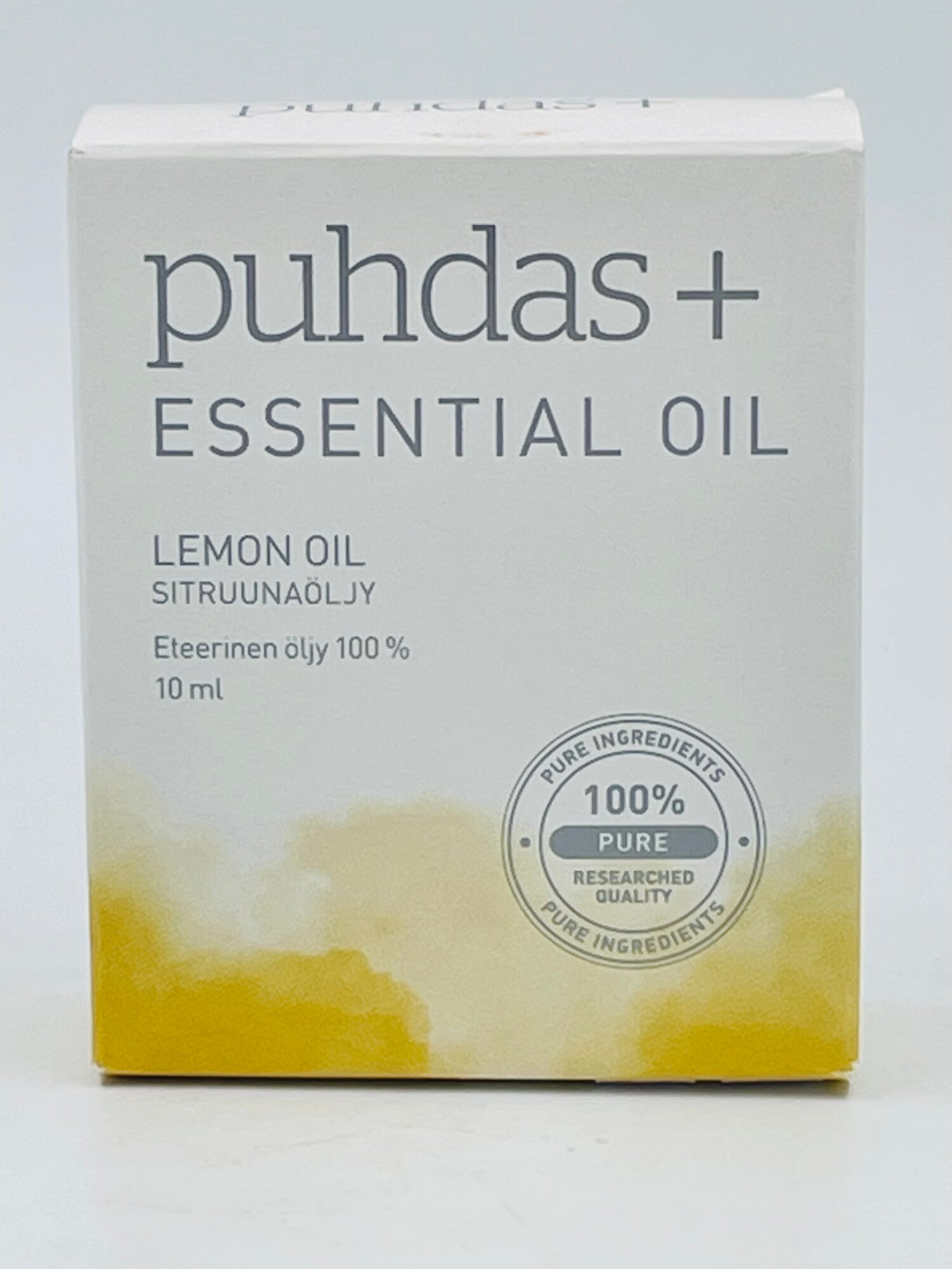 Эфирное масло Лимона Puhdas+, тонизирует и повышает концентрацию внимания, 10 мл (Из Финляндии)