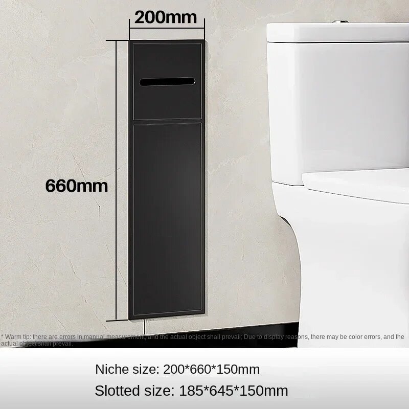 Настенная ниша для унитаза из нержавеющей стали Black paint