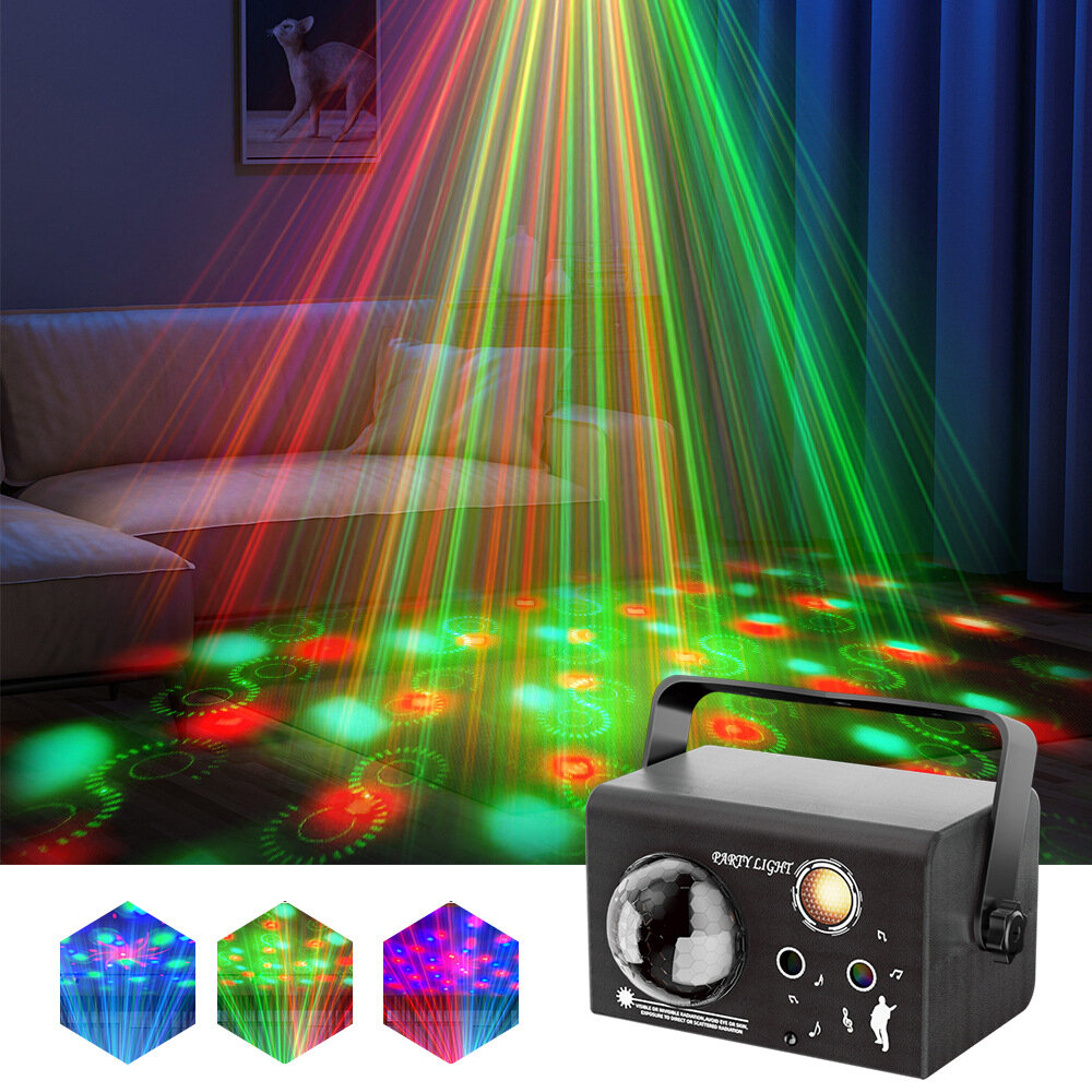 Диско шар светодиодный / светомузыка для дома / проектор цветомузыка