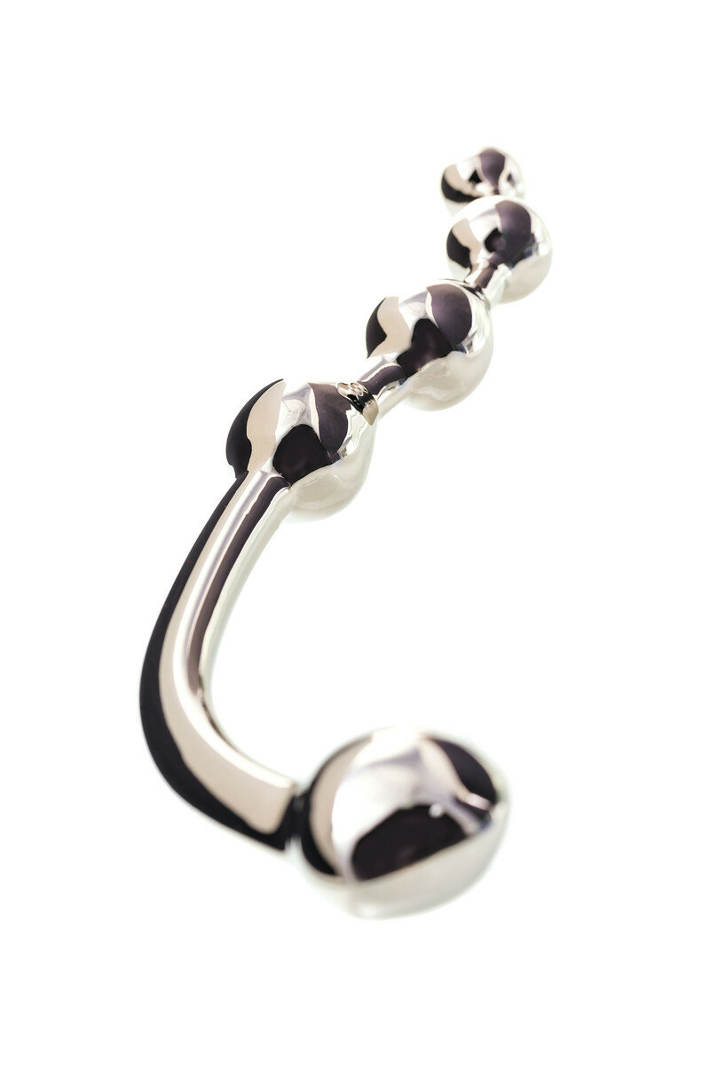 Анальная втулка-крюк Dual Peak от Orion, металл, серебряная, 31см, Ø 3 см,