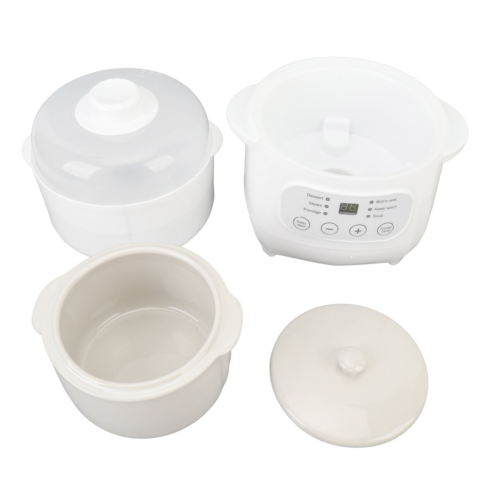 Электрическая тушеновая плита с паровай корзиной таймер