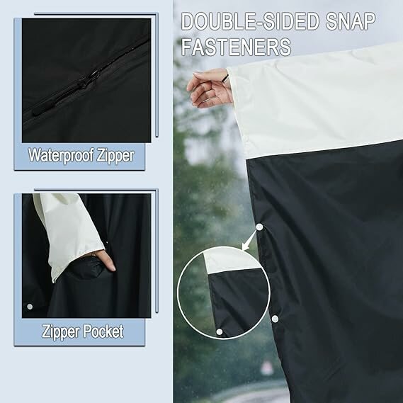 Плащ-дождевик Базовая коллекция, размер ONE SIZE FIT ALL-ОДИН РАЗМЕР ПОДХОДИТ ВСЕМ, белый — фото 1