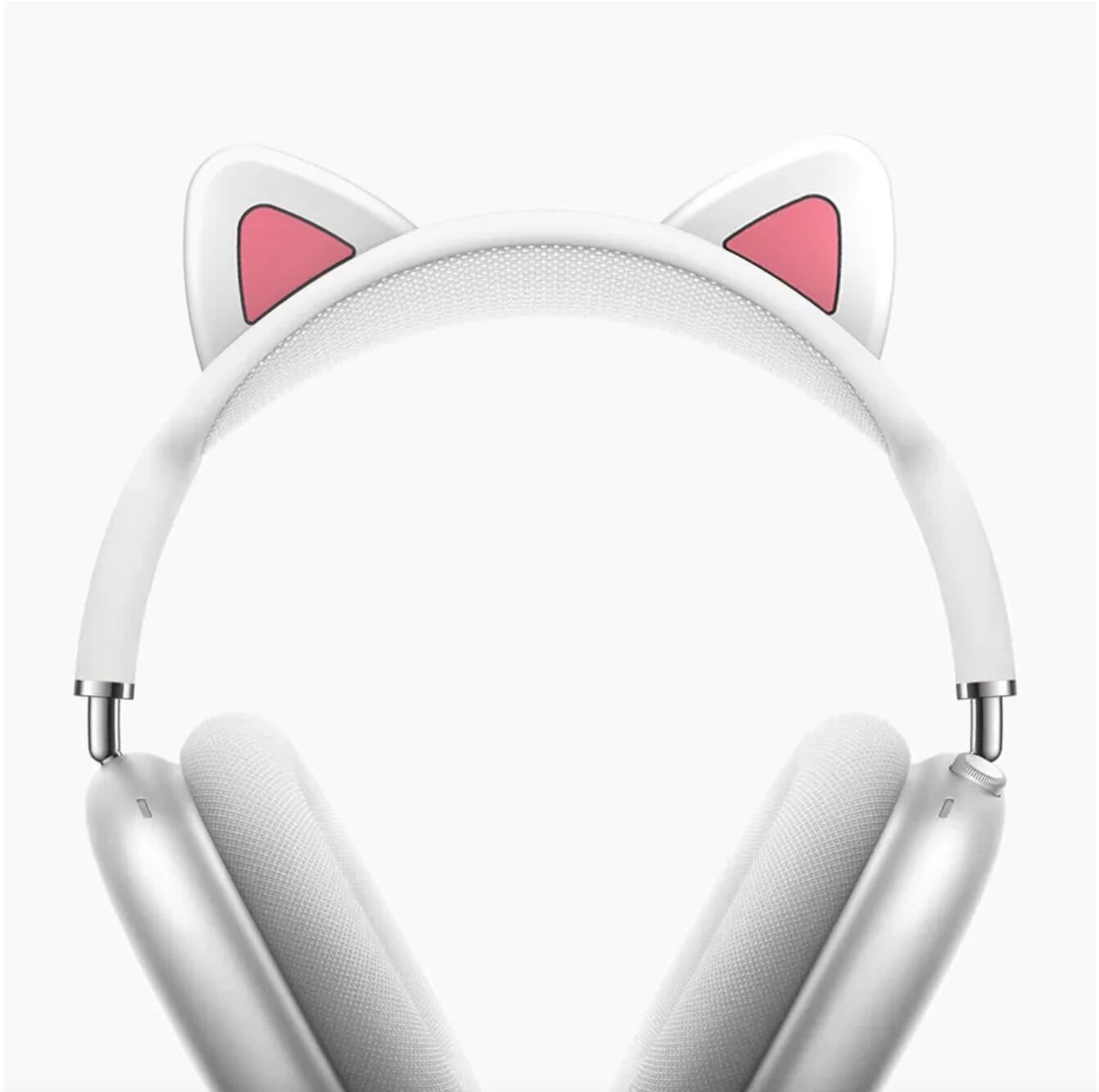 Накладка MyPads J591725 на оголовье наушников AirPods Max. Чехол для наушников кошачьи ушки. Белый