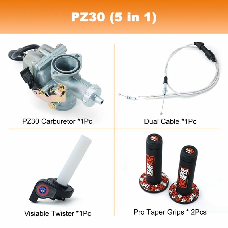 Карбюратор MyPads PZ30 30 мм для Racing 200Cc 250Cc Keihin ABM IRBIS TTR с двойным кабелем дроссельной заслонки