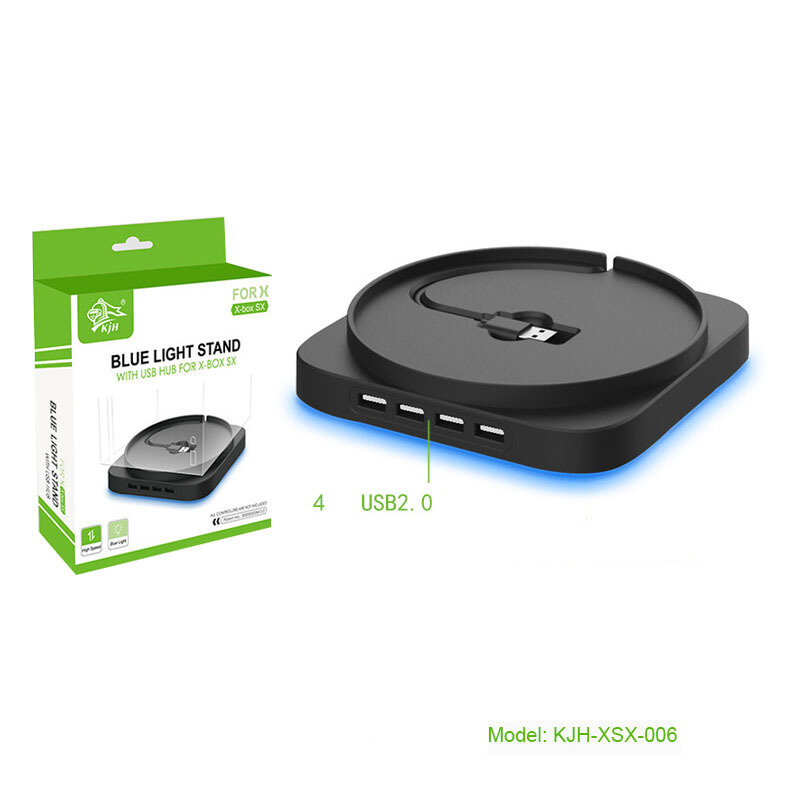 Подставка MyPads светящаяся для Xbox Series x с подсветкой по контуру, 4 USB выхода