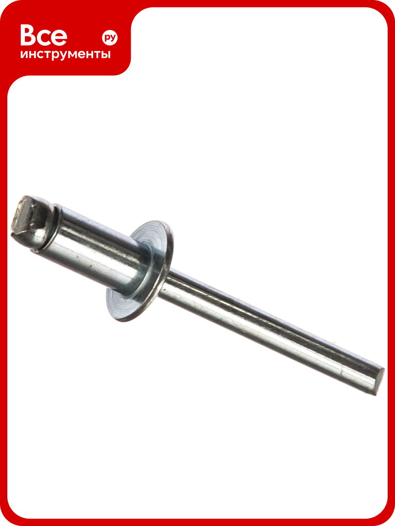 Вытяжная заклепка Kenner из высококачественной стали, со стандартным бортиком, для соединения листового металла