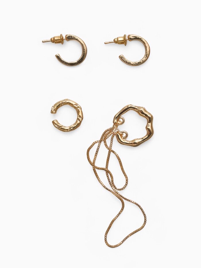 Серьги пусеты, каффы