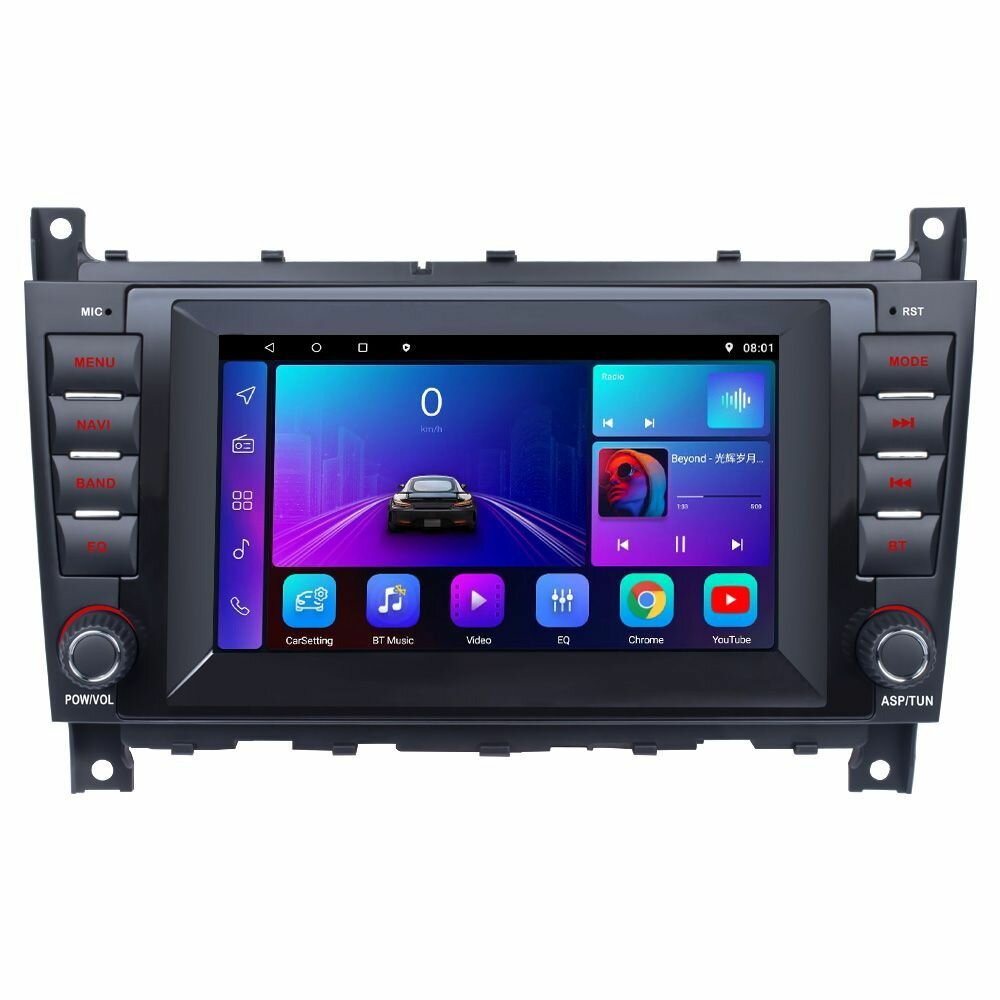 Автомагнитола 2 дин Андроид 12 For Mercedes Benz W203 C180 C320 C55/W209 CLK200 CLK220 1+32G WiFi Bluetooth Gps навигатор, Мультимедиа плеер