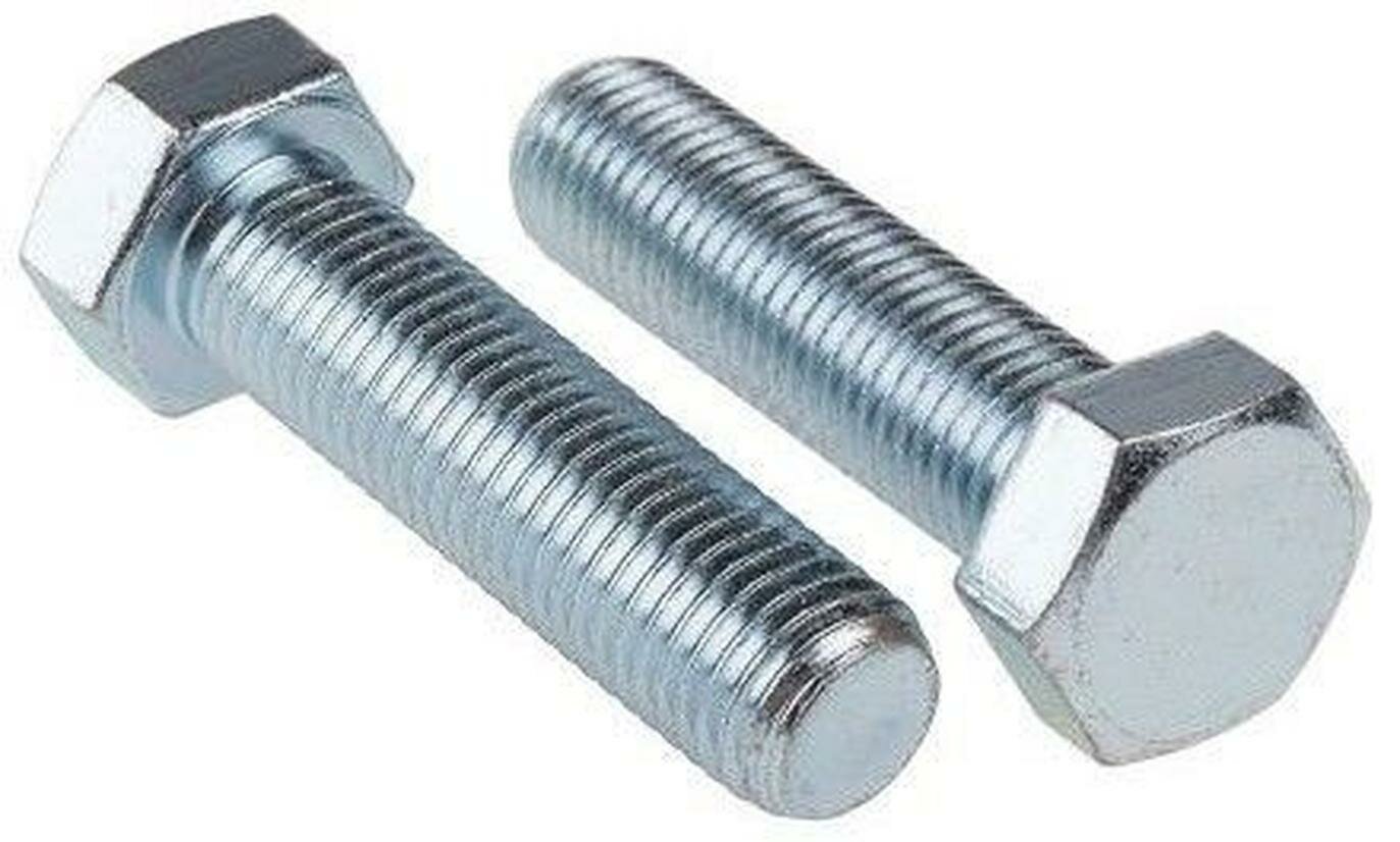 Болт с шестигранной головкой M20x120 мм DIN 933 5.8 и полной резьбой, 2 ШТ.