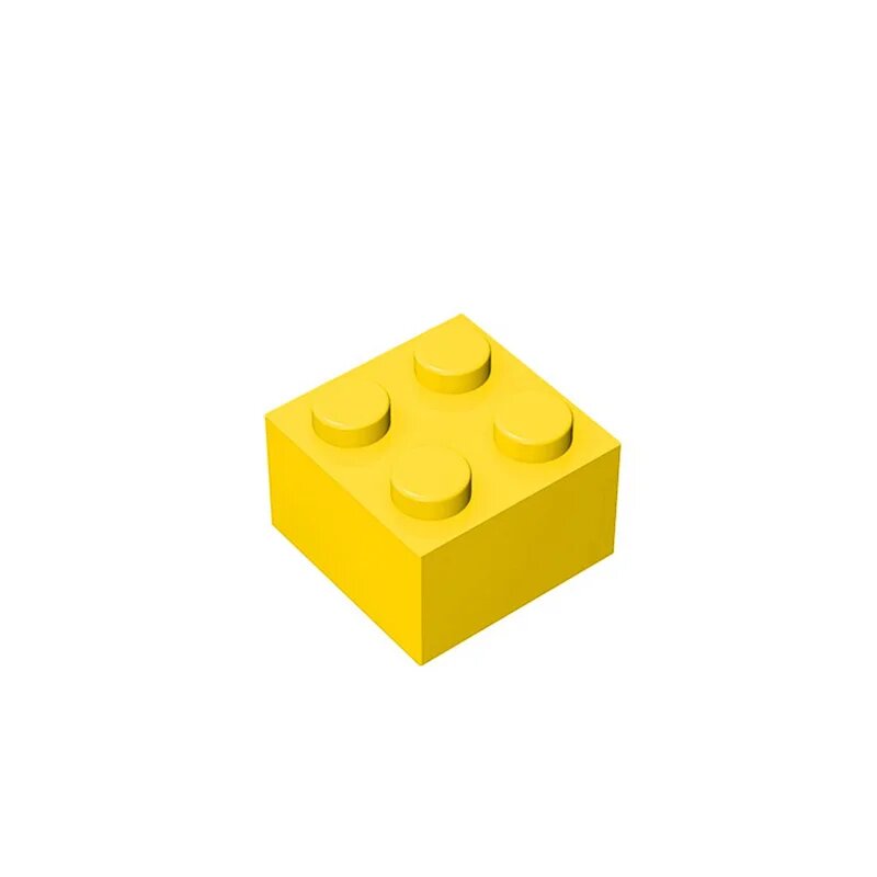 Желтый LEGO 2x2 кубик, 10 шт