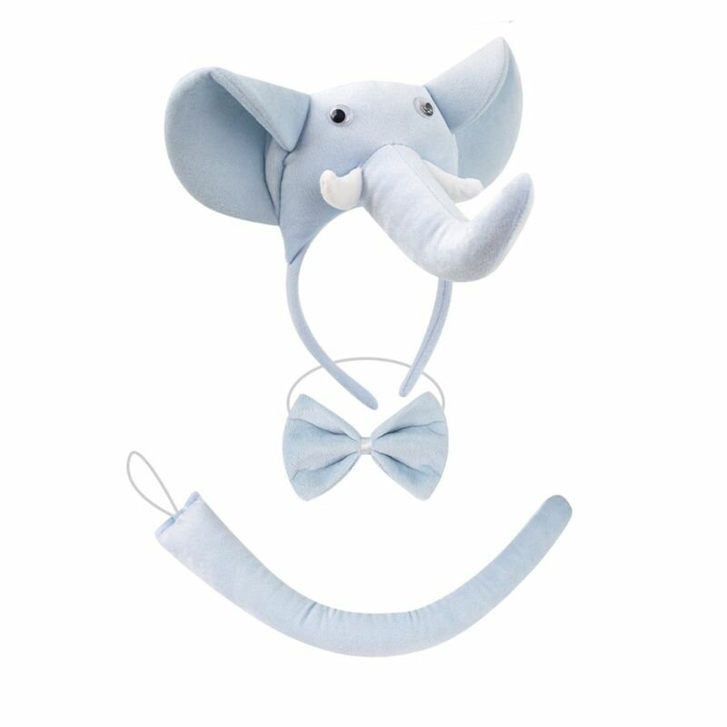 Аксессуары для слонов elephant-трехмерный супер мягкий небесно-голубой слон из трех частей