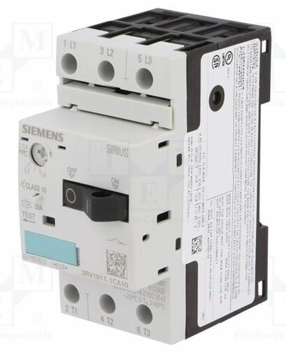 Выключатель автоматический для защиты электродвигателя Siemens 3RV1011-1CA10