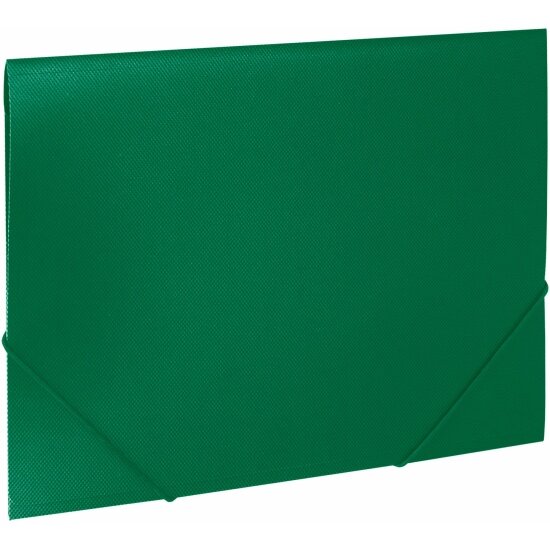 Папка на резинках А4 Brauberg PIXEL, темно-зеленая, до 300 листов, 0,5 мм, 273040