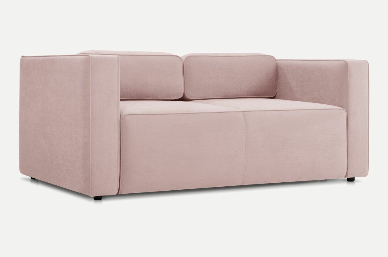 Диван-кровать раскладной Divan.ru Аронт Мини Велюр Розовый 186х105х73, спальное место 203x140 см, розовый, велюр