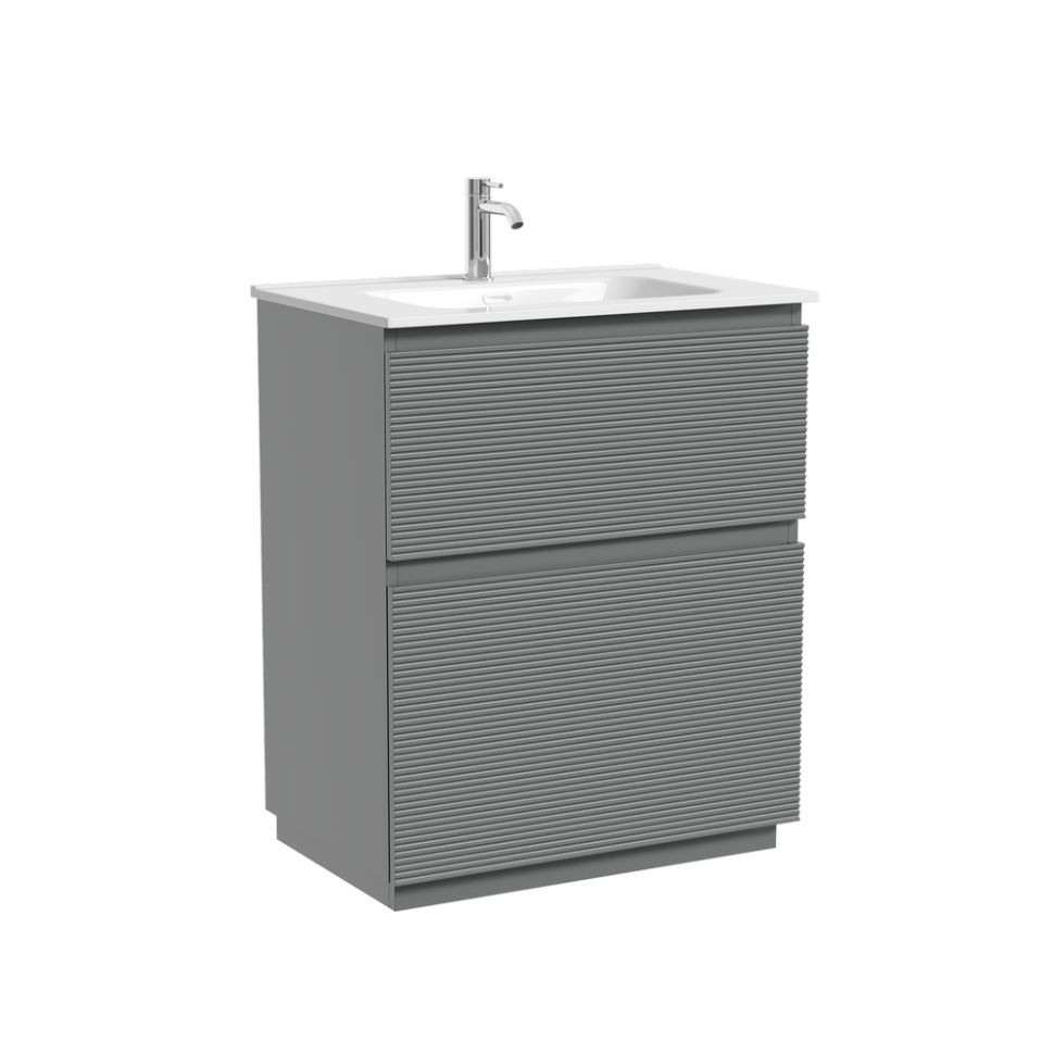 Тумба напольная SANCOS Folk Floor, 690х445х850, c двумя ящиками оснащенными доводчиками, Ergraut soft, арт. FL70FES