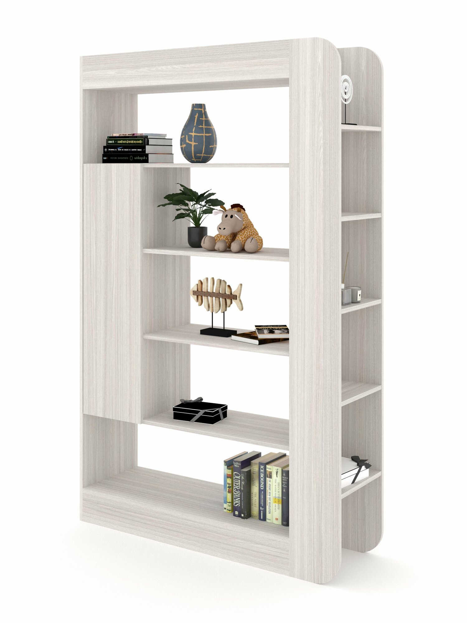 Есэндвич Альт Лаворо Стеллаж, перегородка для зонирования 120х190х35 см (Ясень-шимо светлый)