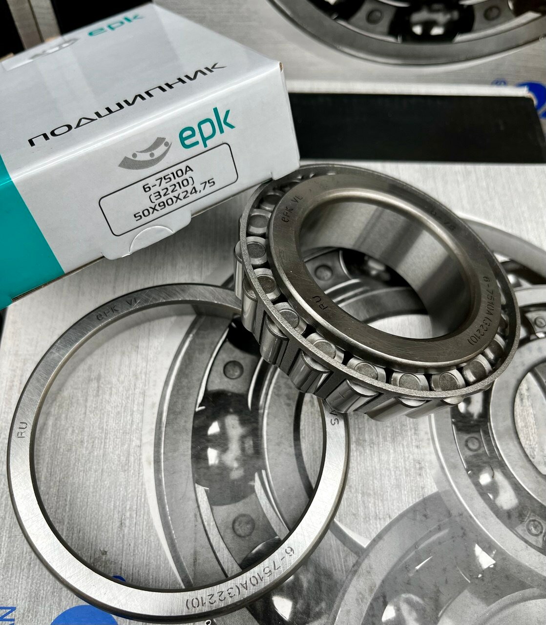 Подшипник 6-7510А ( 32210 ) УАЗ Дифференциал заднего моста , Подшипник ступицы передней ГАЗ-3302 ЕПК (Волжский Стандарт)