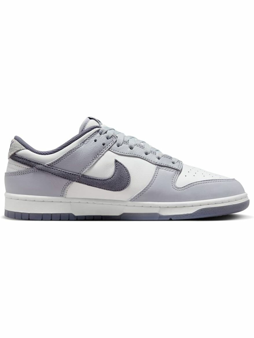 Кеды NIKE Dunk Low Retro SE, полнота F, размер 8,5 US, белый-серый — фото 1