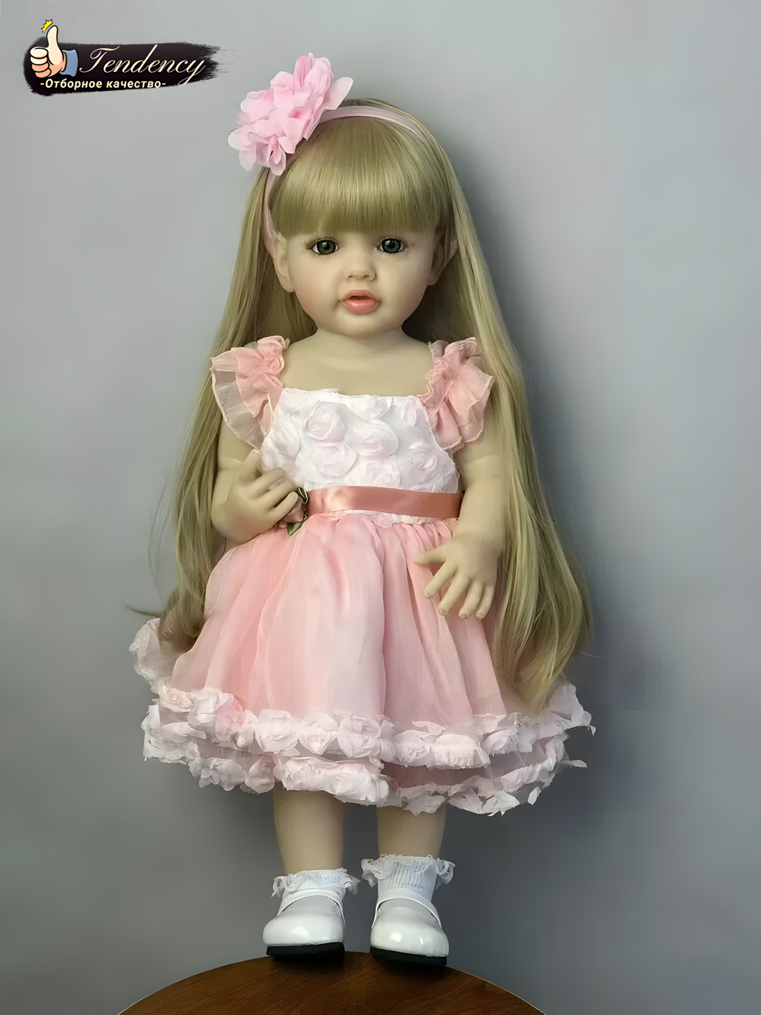 Кукла Reborn, 55см, реалистичная, виниловая, изысканный подарочный коробок,