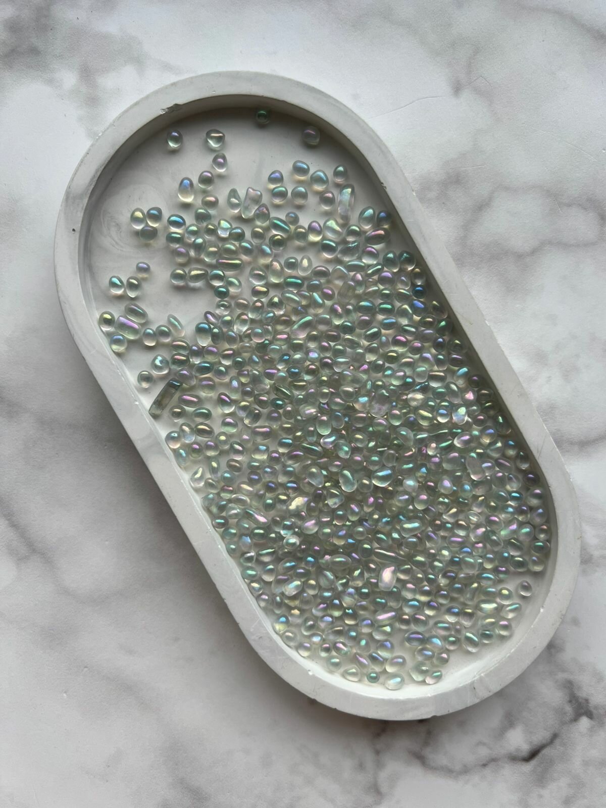 Галтовка натурального камня Ауракварц, фракция 3х5 мм. Упаковка 100 гр.